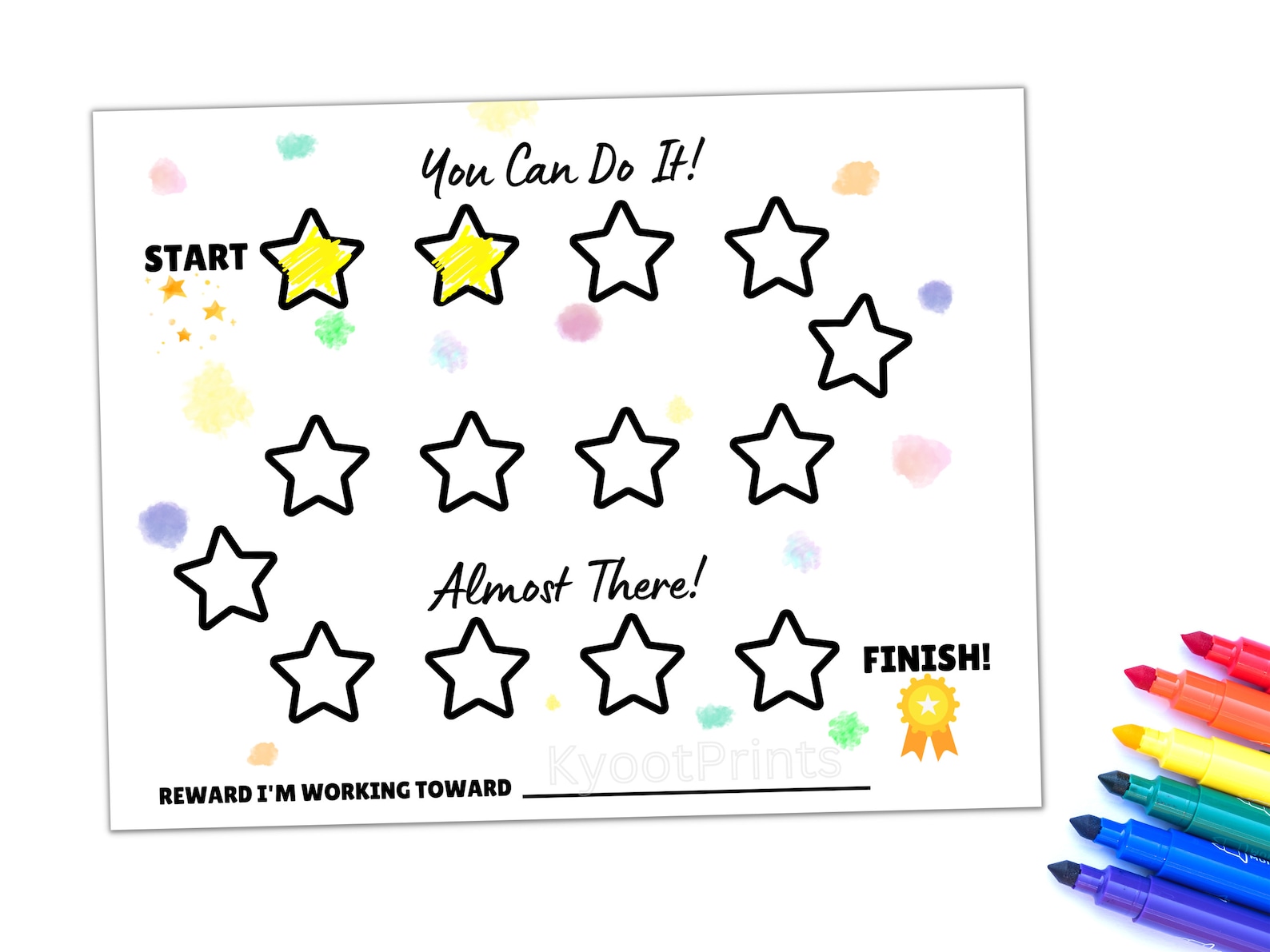 Goal Chart Reward Chart for Kids Chore Chart Printable Kids Reward ...