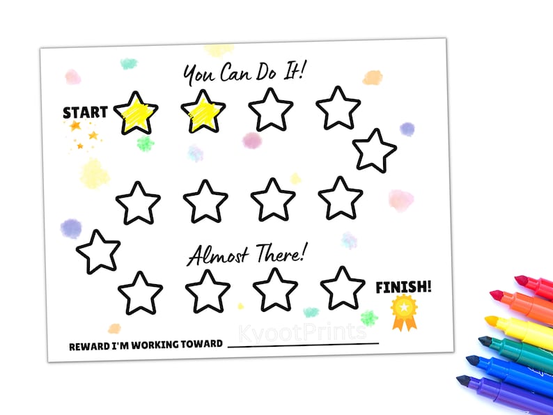 Goal Chart Reward Chart for Kids Chore Chart Printable Kids Reward ...