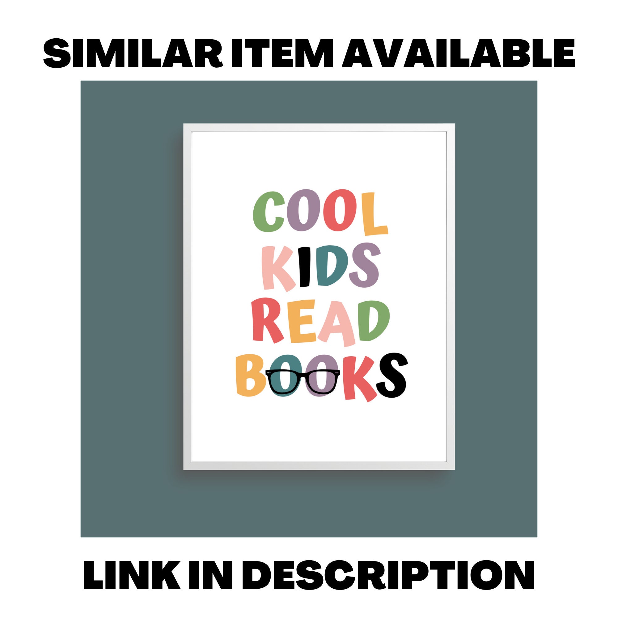 Read Books Printable, Kids Playroom Decor, Classroom Poster, Reading ...