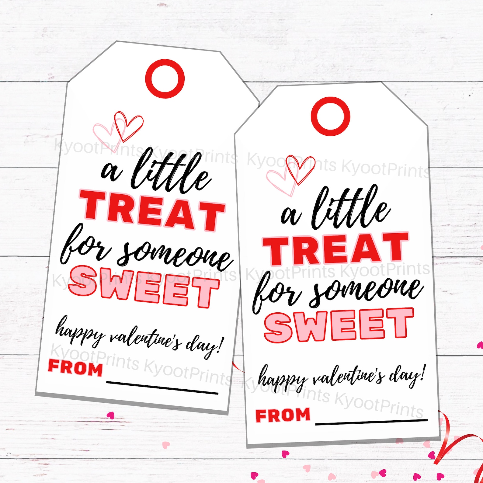 Valentines Day Tags for Kids Valentine's Day Tag Sweet Treat Valentine ...
