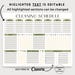 EDITABLE Cleaning Schedule PRINTABLE Cleaning List Household Chore ...