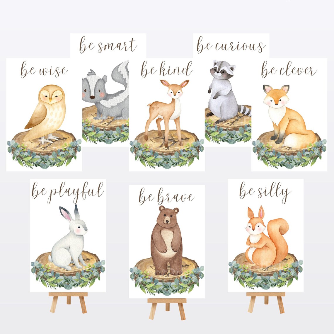Woodland Animals Centerpieces Woodland Greenery Centerpieces Woodland ...