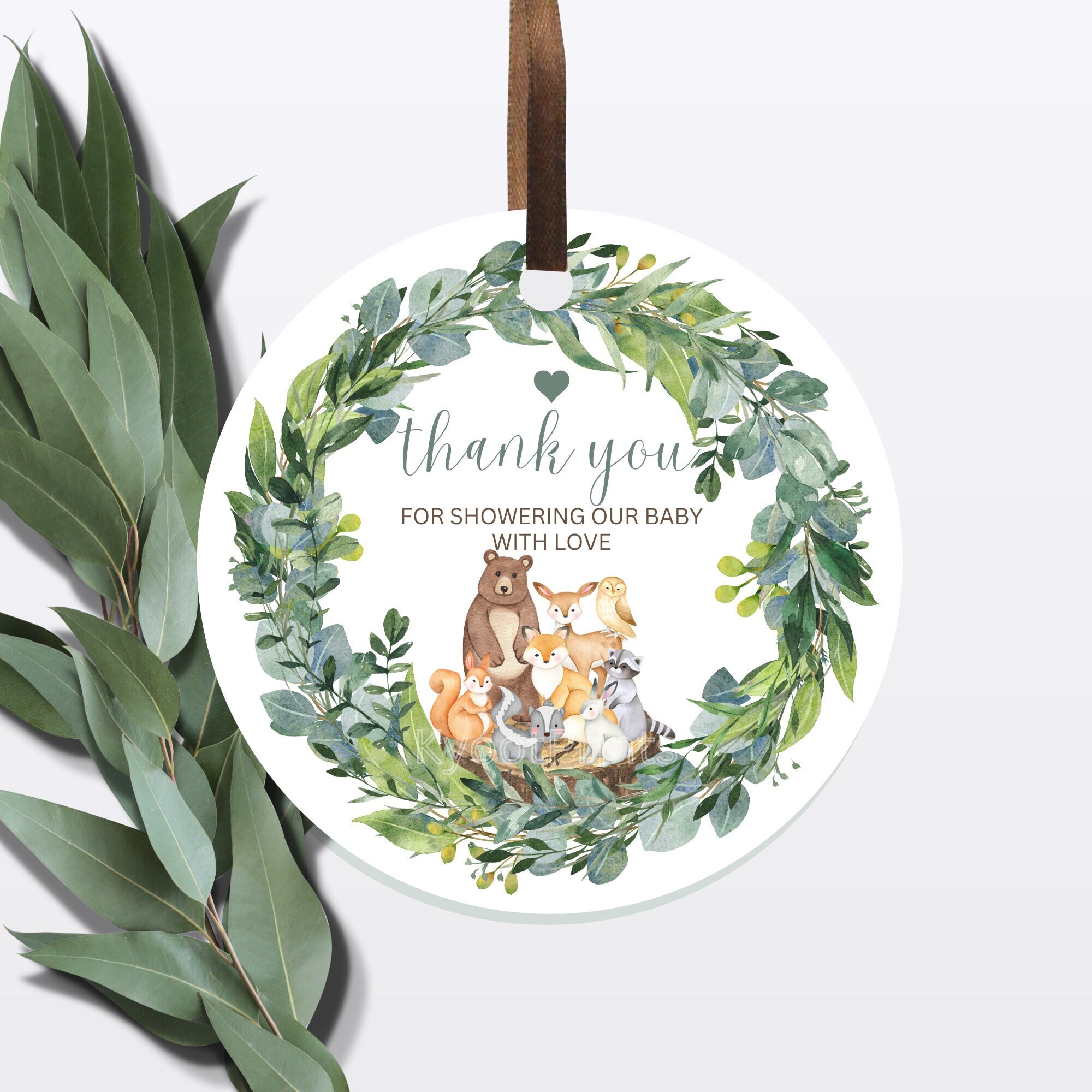 Woodland Thank You Tags Woodland Animal Thank You Favor Tags Woodland ...
