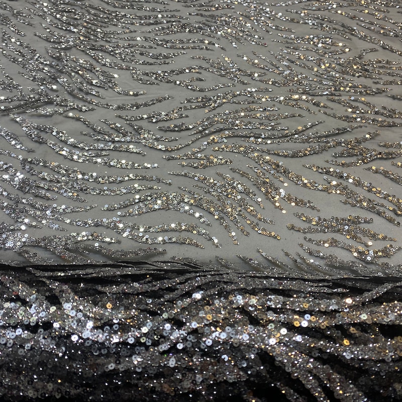 Silver Sequin Linen - Etsy