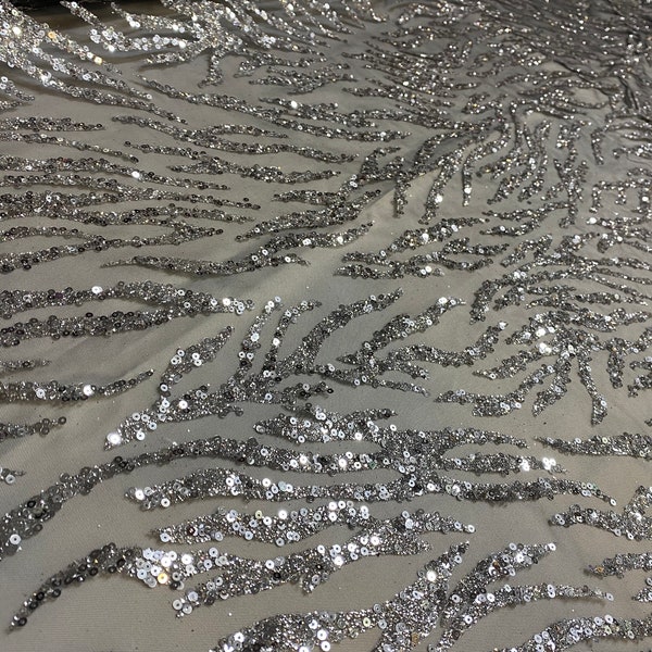 Silver Sequin Linen - Etsy