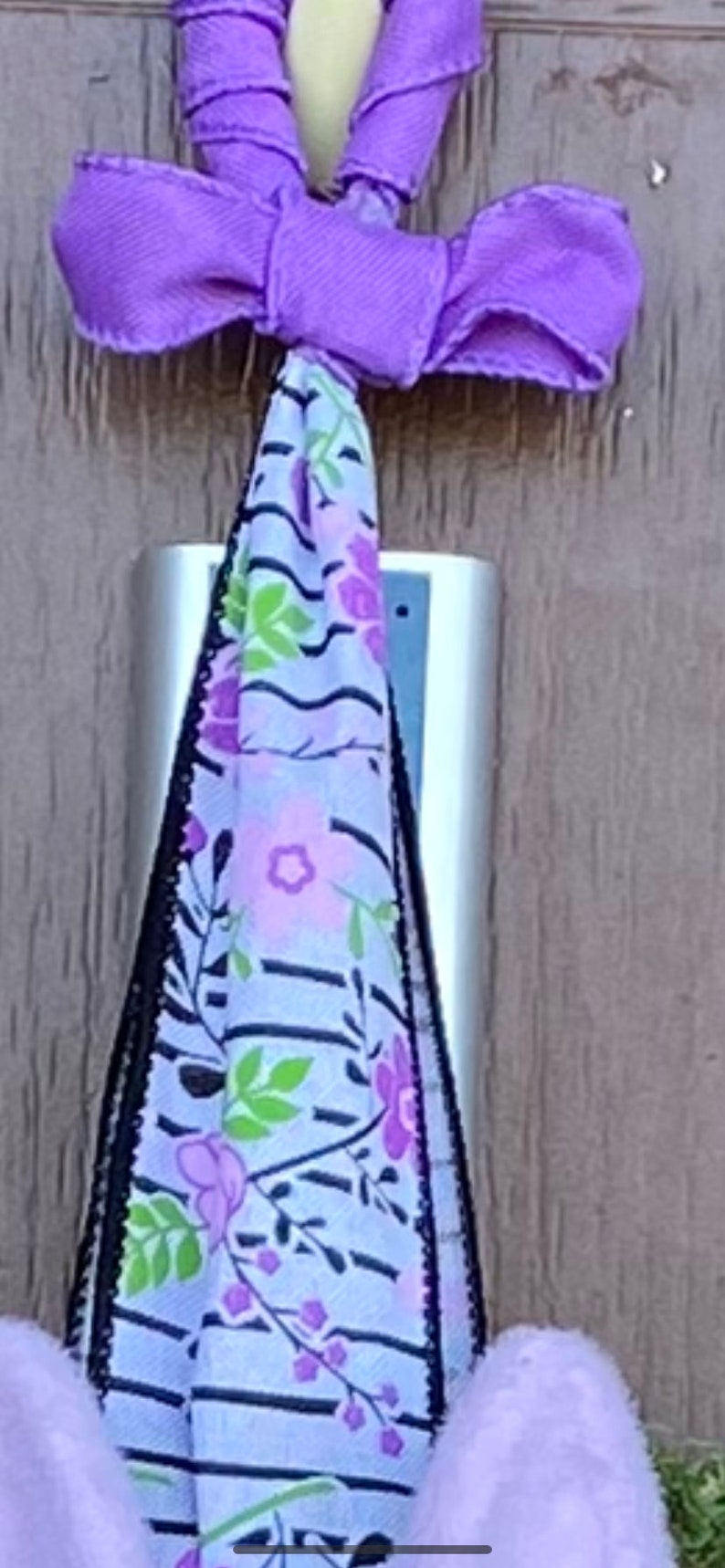 Flocked Easter Bunny Door Decor, Bunny Wreath for Front Door, Spring ...