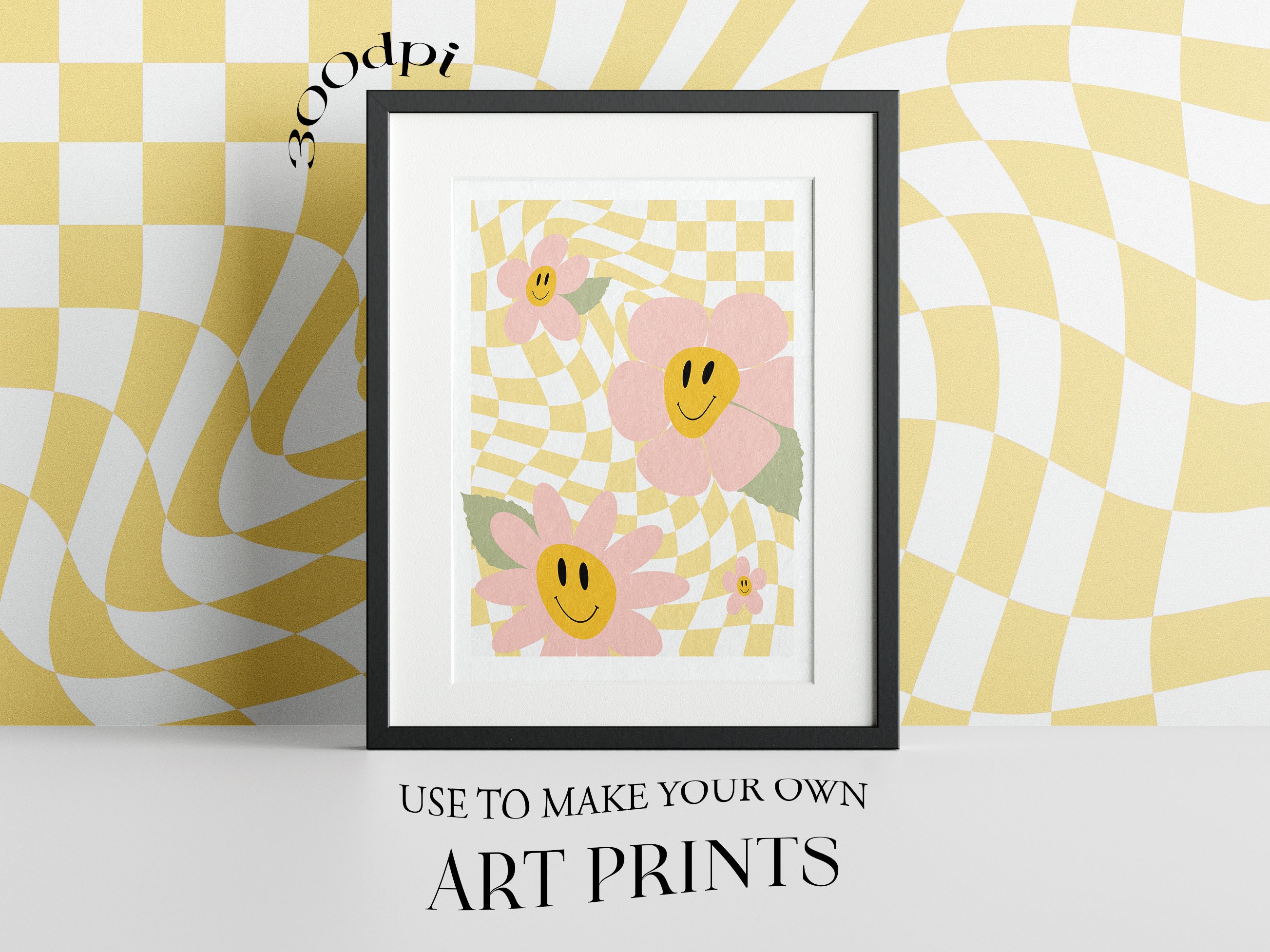 90s Nostalgia Y2k Checkerboard Backgrounds Retro Bright - Etsy