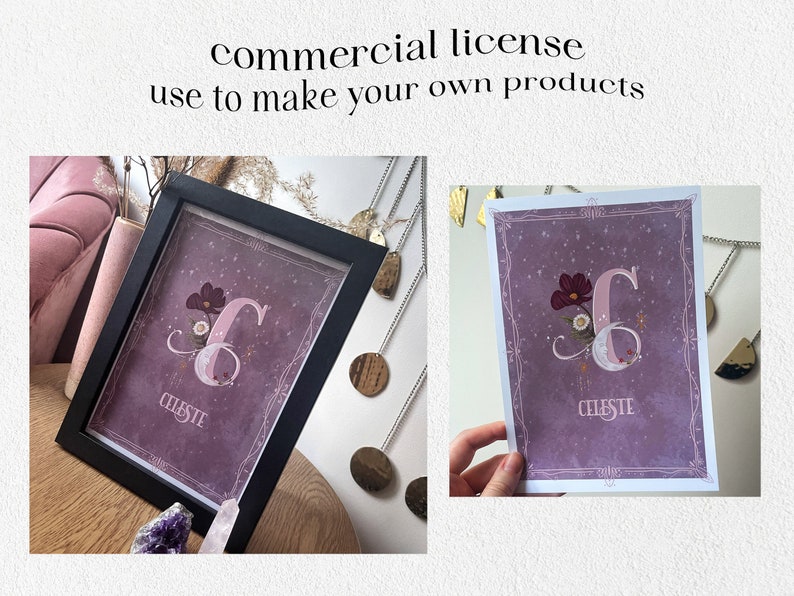 Letter W Celestial Monogram Clip Art PNG Illustration Hand - Etsy