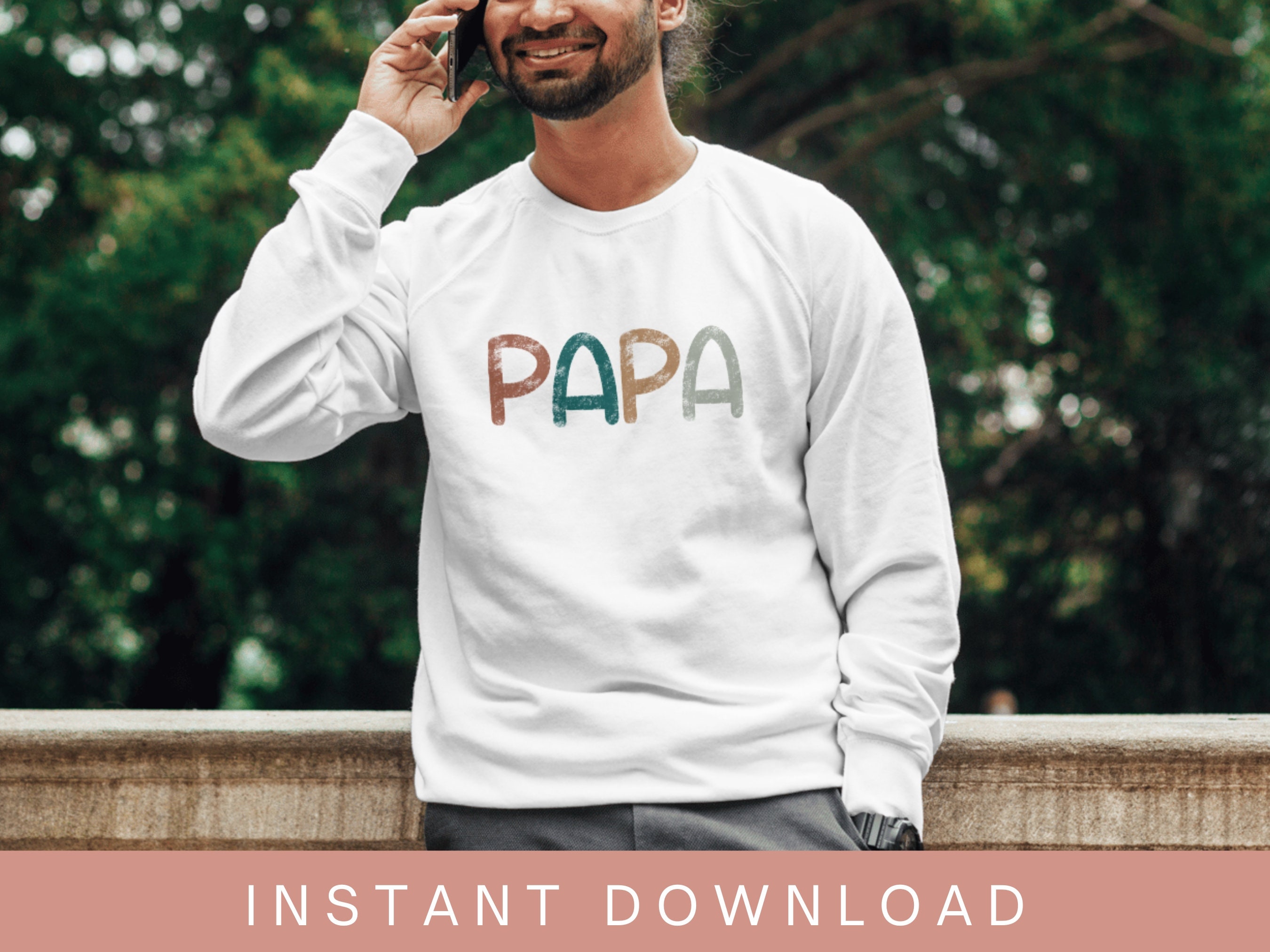 Fathers Day PNG, Papa PNG, Sublimation Design, Textured Effect ...