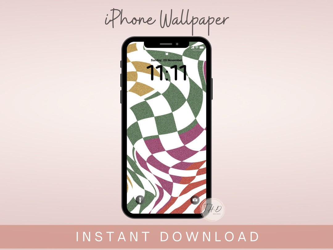 Abstract iPhone Wallpaper, Checkered Smartphone Wallpaper, Mulit ...