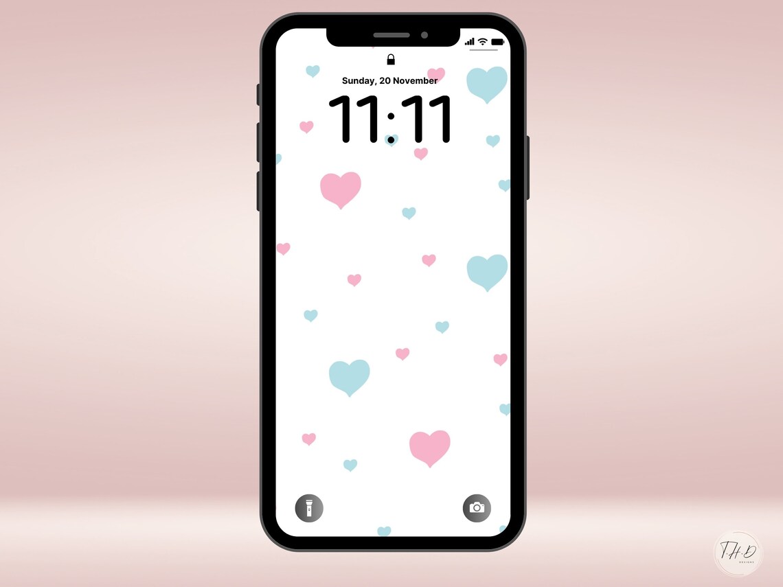 Love iPhone Wallpaper Bundle, Set of 3 Cute Heart Phone Wallpapers ...