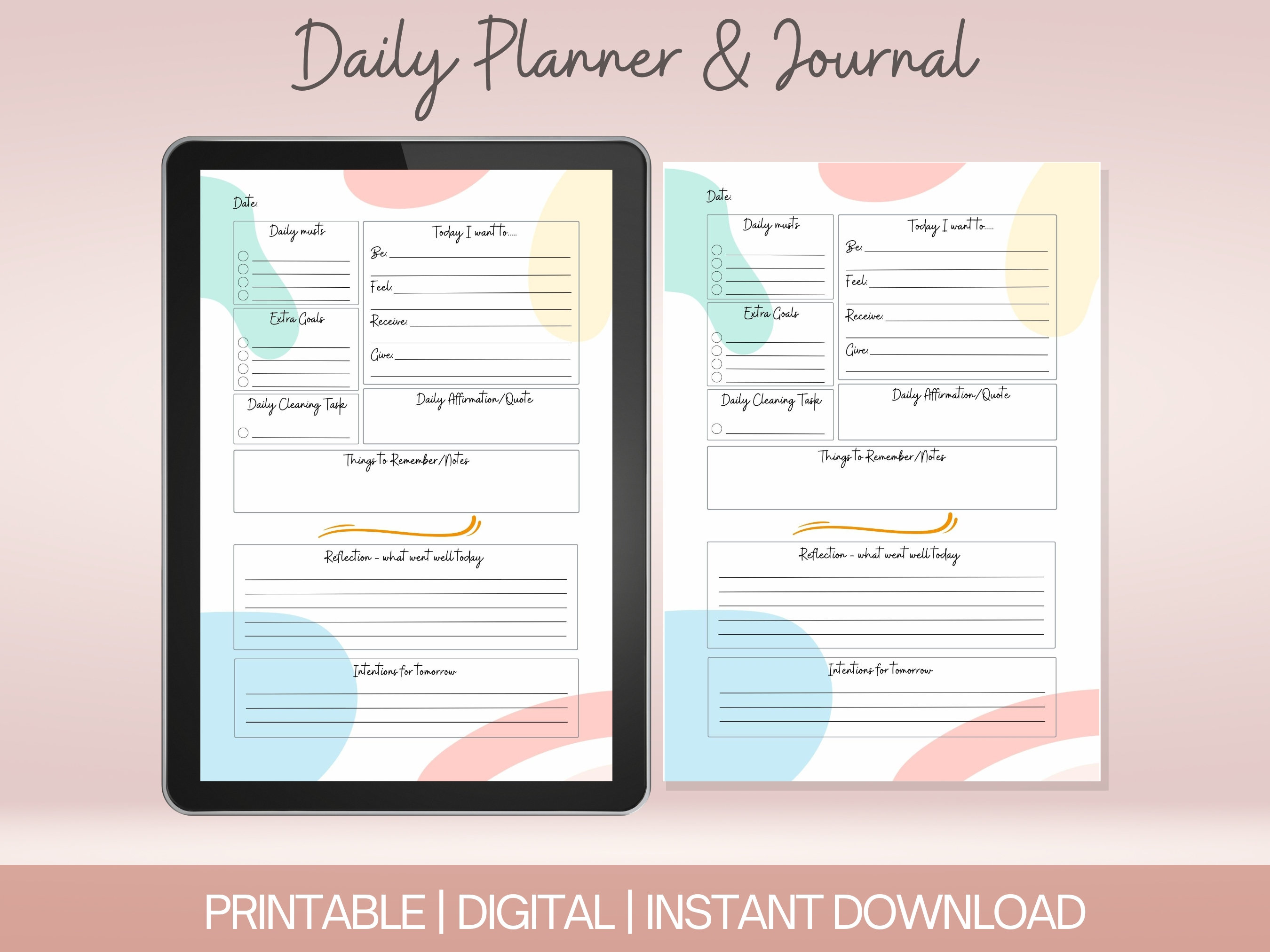 Digital Planner, Printable Planner, Printable Manifestation Journal ...