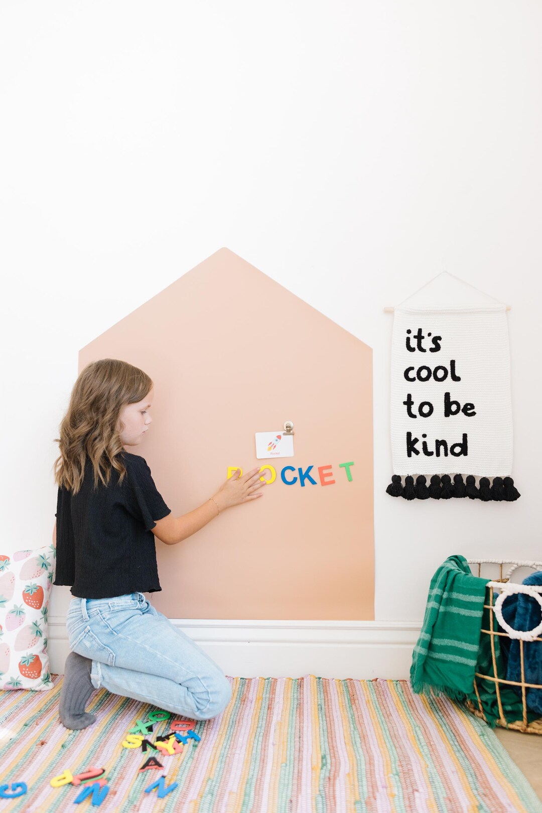 Kids Magnetic House Wall Decal Peel and Stick Wall Sticker Removable ...