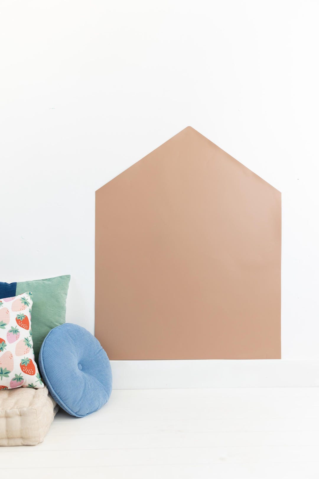 Wood Colored House Magnetic Wall Decal Peel and Stick Arch Wall Sticker ...