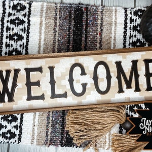 Western Tribal Aztec Welcome Home Decor Sign - Etsy