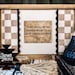 Inspirational Quote Wood Sign- Rustic Checkerboard Western Wall Decor ...