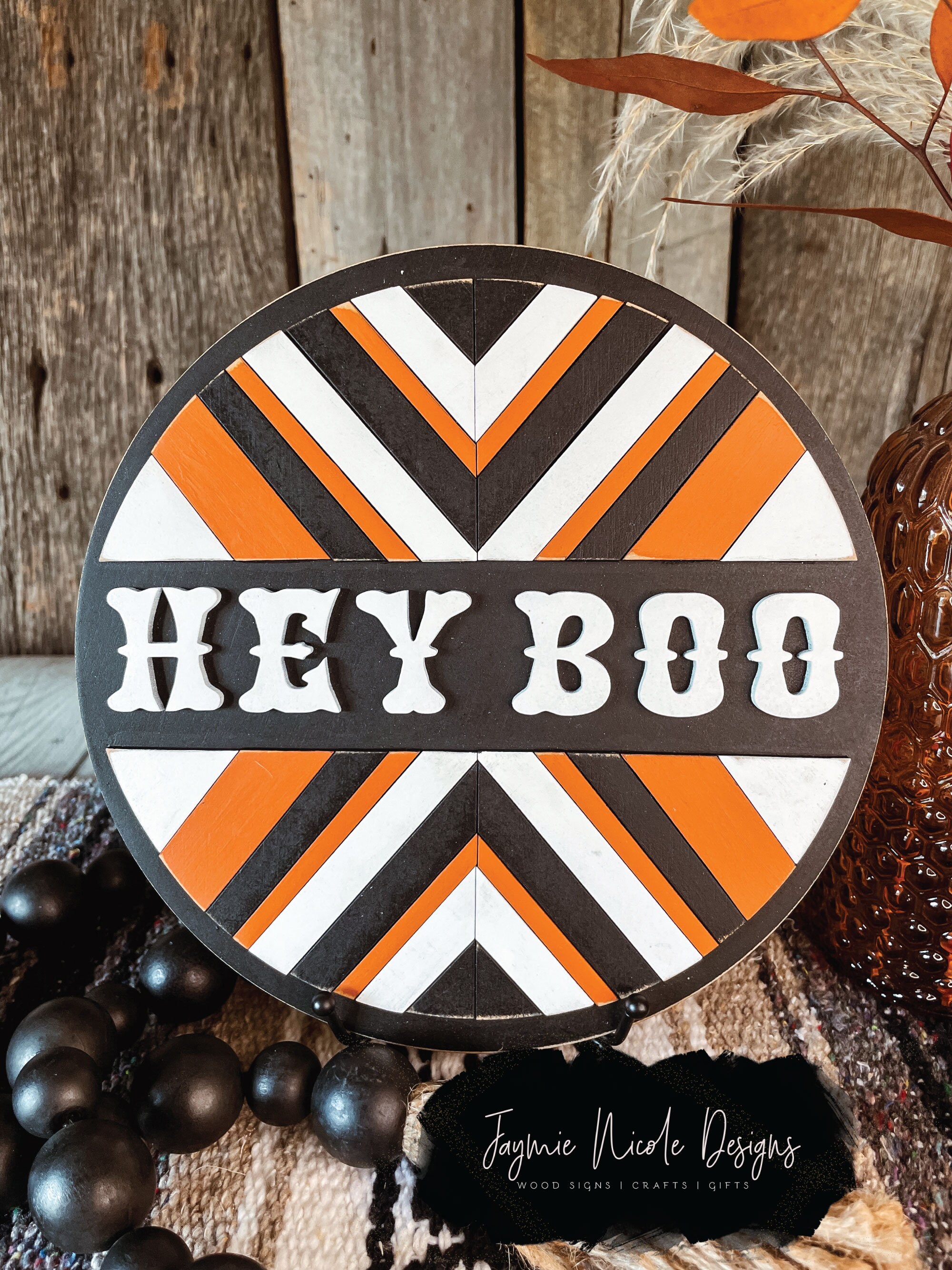 Aztec Tribal Western Halloween Hey Boo Decor Sign - Etsy