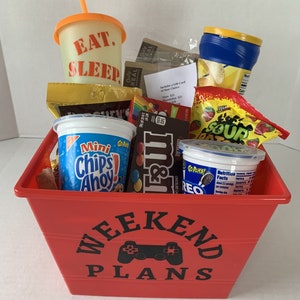 Personalized Gamer Gift Basket With Gift Card Color Changing - Etsy