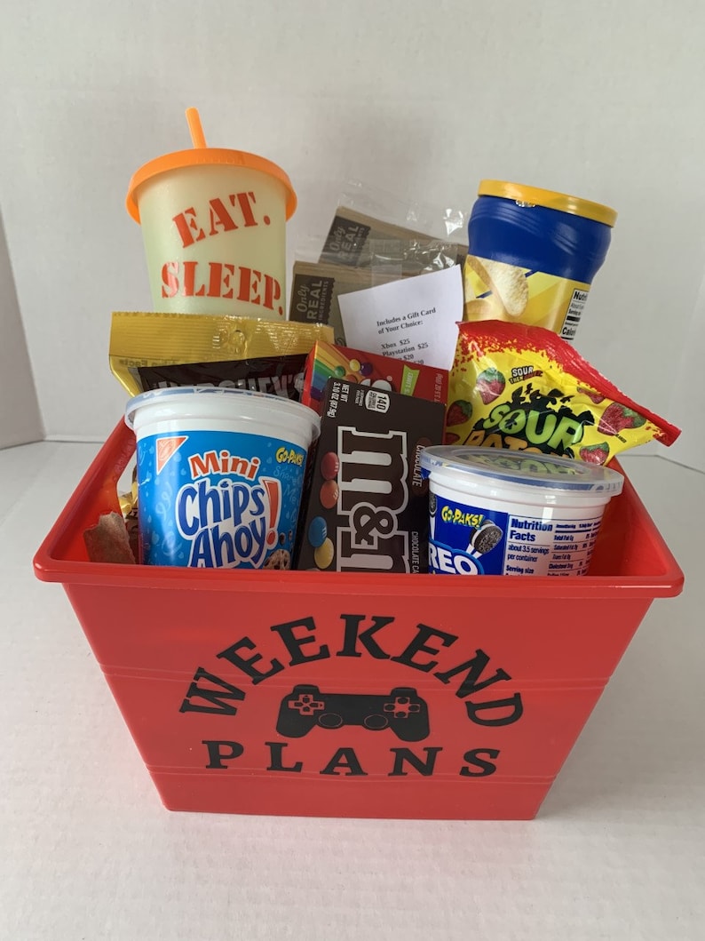 Personalized Gamer Gift Basket With Gift Card Color Changing - Etsy