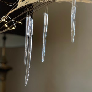 Handmade Clear Crystal Glass Icicle Christmas Ornaments for Christmas ...