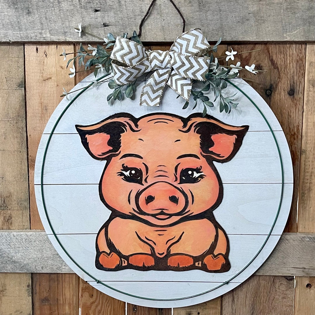 Cute Pig Interchangable Magnetic Door Hanger - Etsy