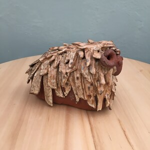 Clay Ram Figurine Beige Ram Ceramic Figurine Unique Ram Design Small ...