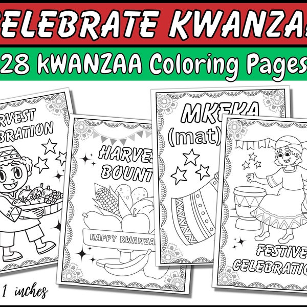 Kwanzaa Coloring Sheets - Etsy