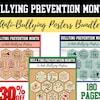 National Bullying Prevention Month Bulletin Board Set-25 Anti Bullying ...