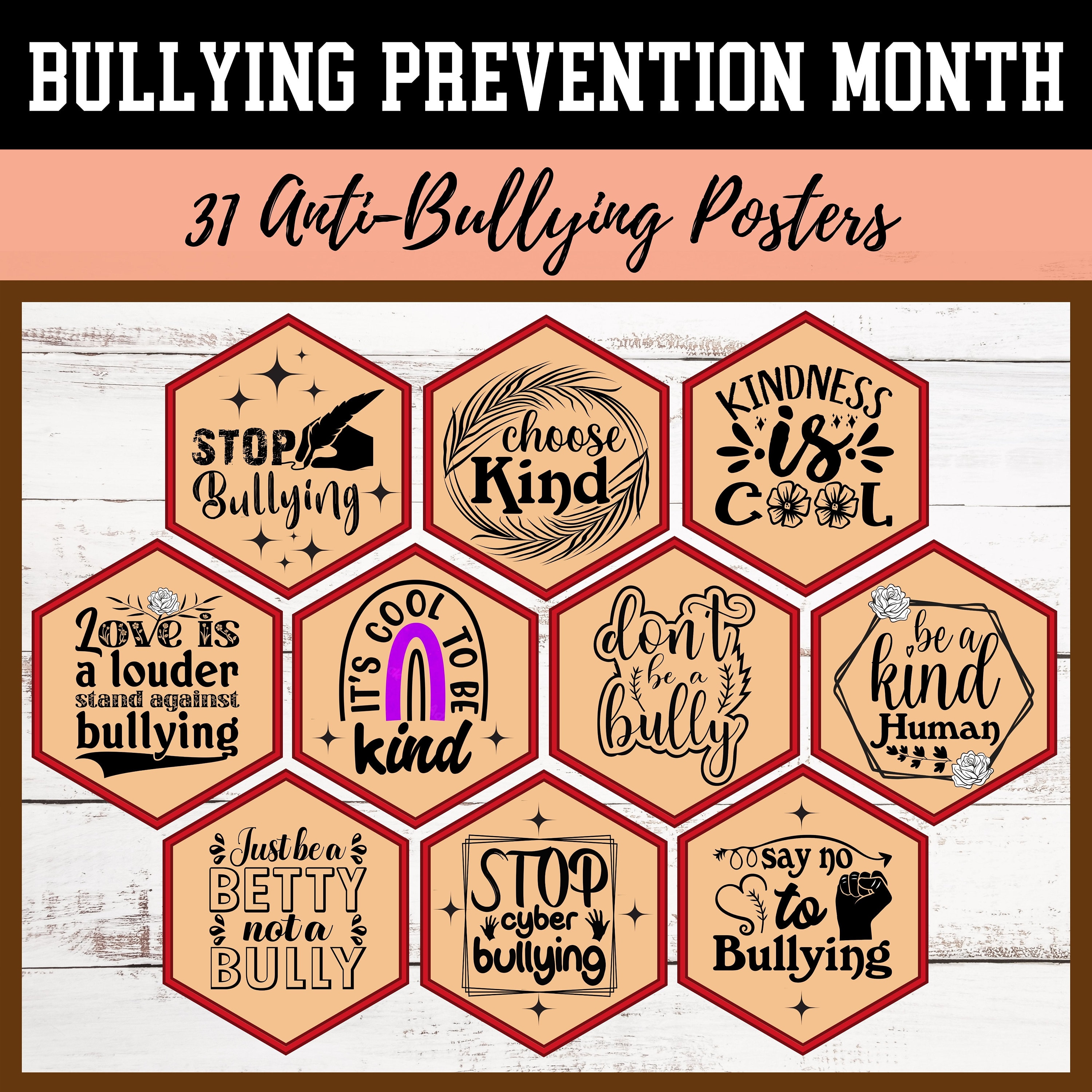 National Bullying Prevention Month Bulletin Board BUNDLE - Anti ...