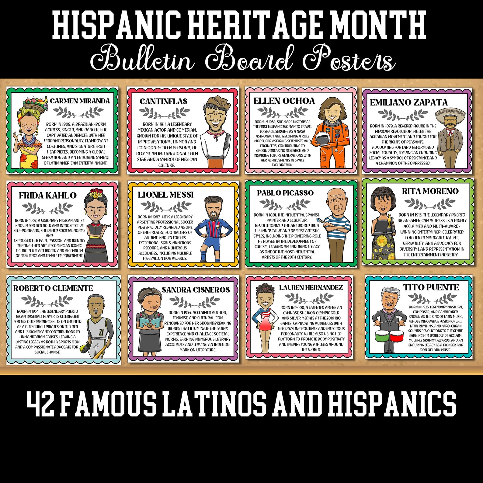 Hispanic Heritage Month Bundle, Latino Heritage Month,iconic Figures ...