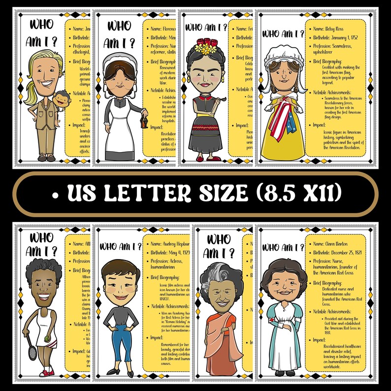 Printable Women's History Month Biography Bulletin Board | Famous Women in History Posters ...