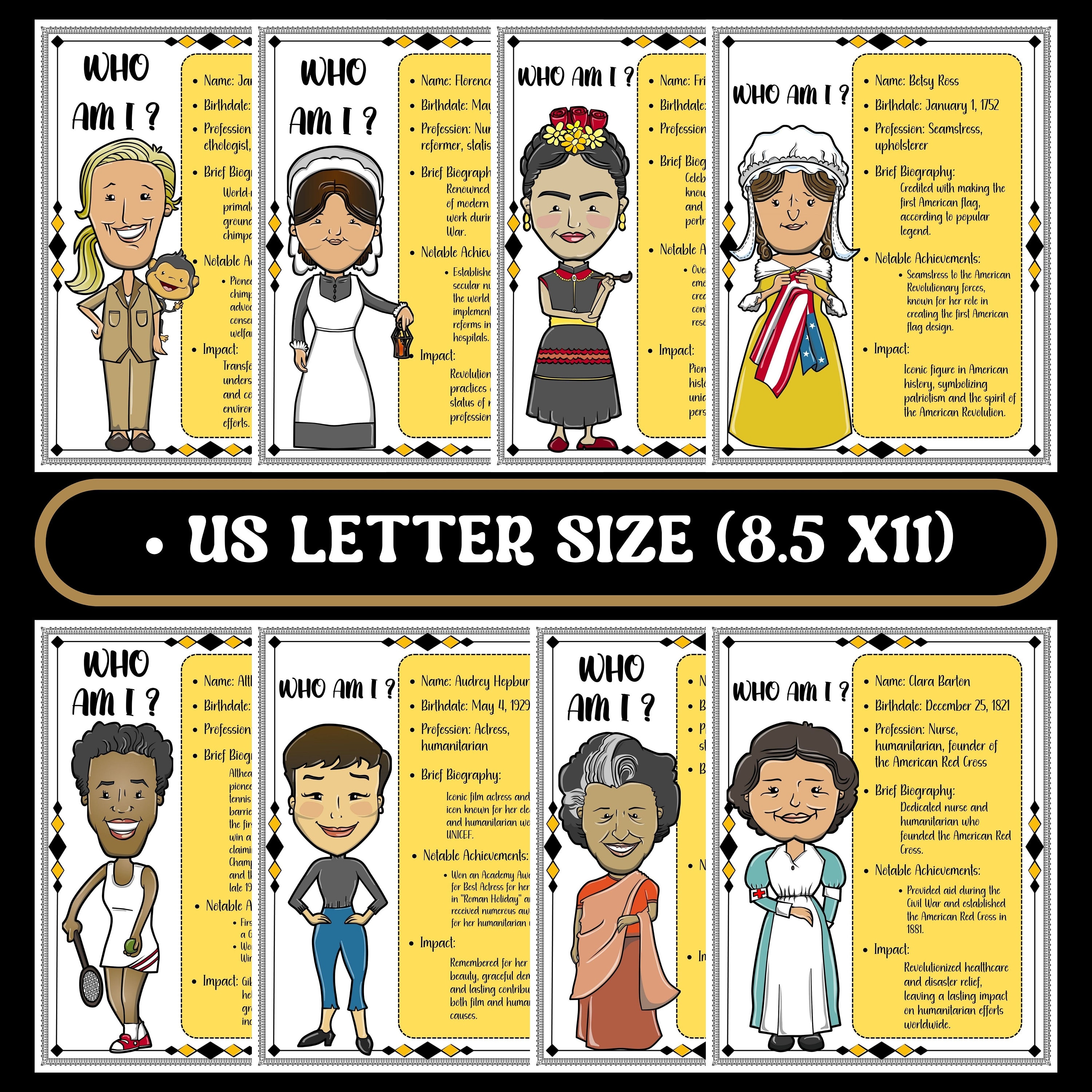 Printable Women's History Month Biography Bulletin Board | Famous Women ...
