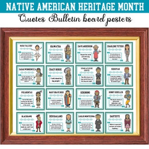 Native American Heritage Month Quote Posters Influential Indigenous ...