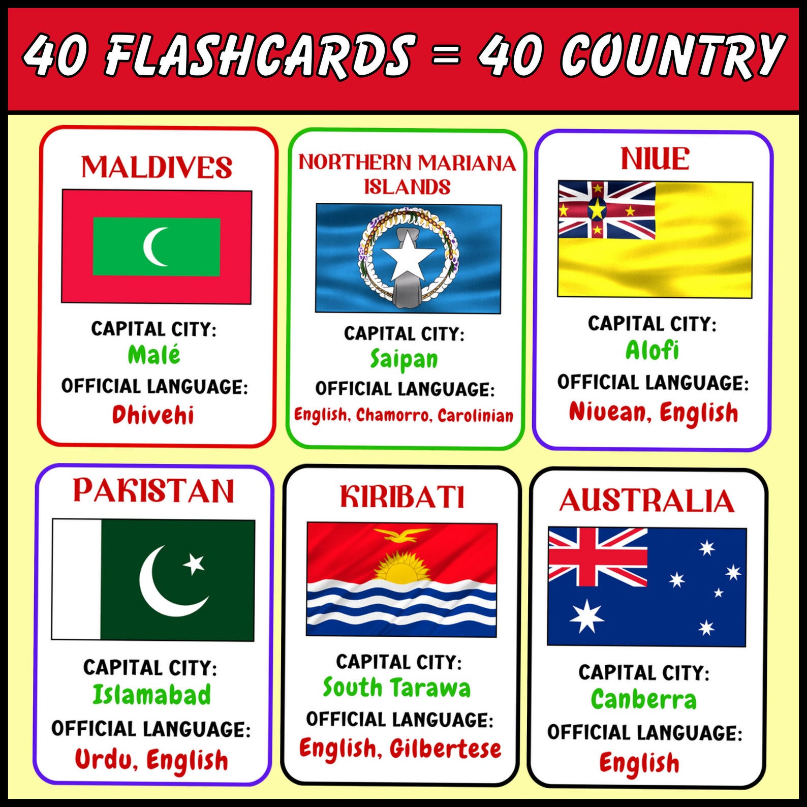 Printable Asian American & Pacific Islander Heritage Month Countries ...