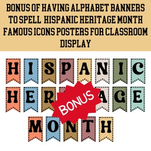 Hispanic Heritage Month Bundle,classroom Bulletin Board,iconic Figure ...