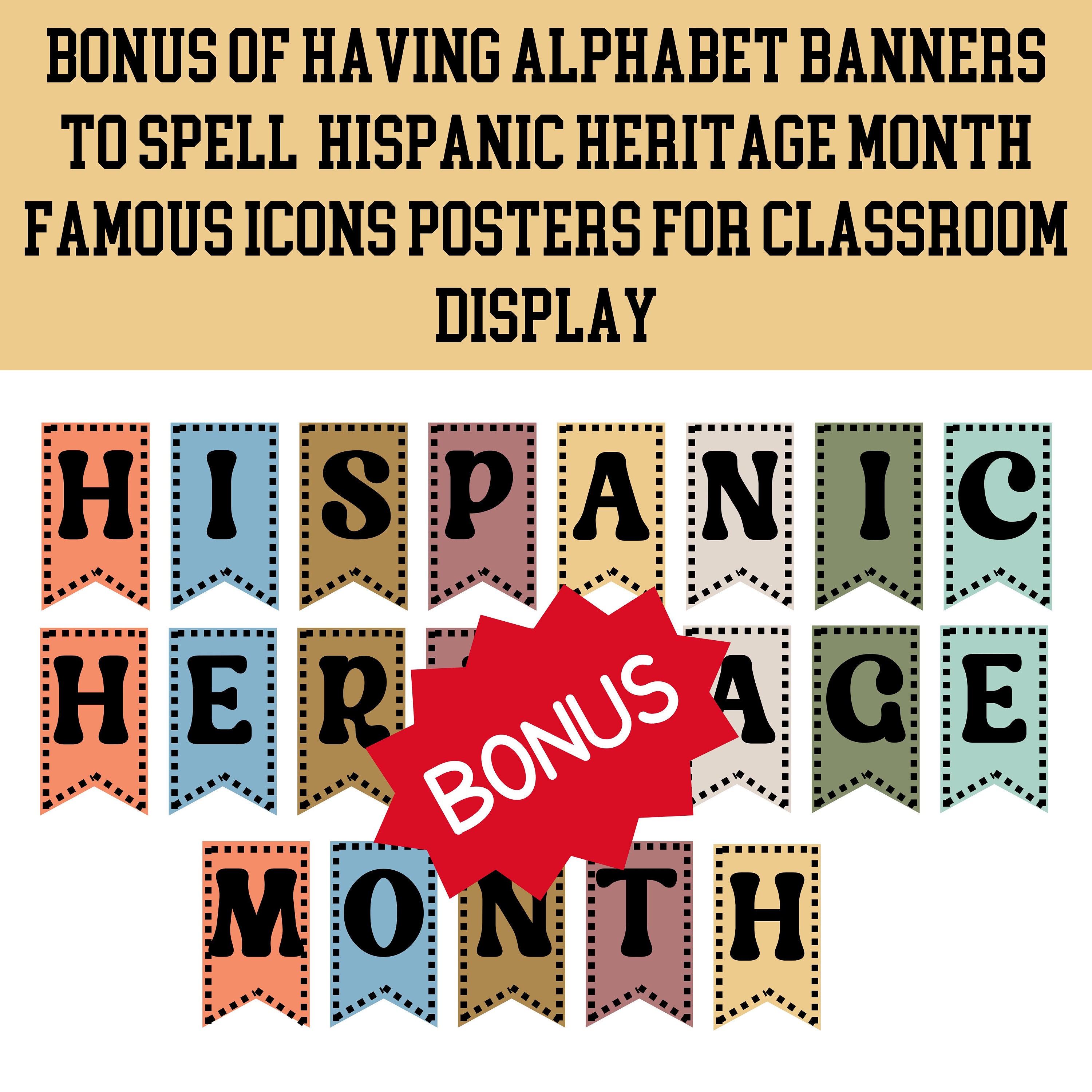 Hispanic Heritage Month Bundle, Latino Heritage Month,iconic Figures ...