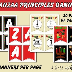 Kwaanza Principals Posters Set of 8 - the 7 Principles of Kwanzaa ...