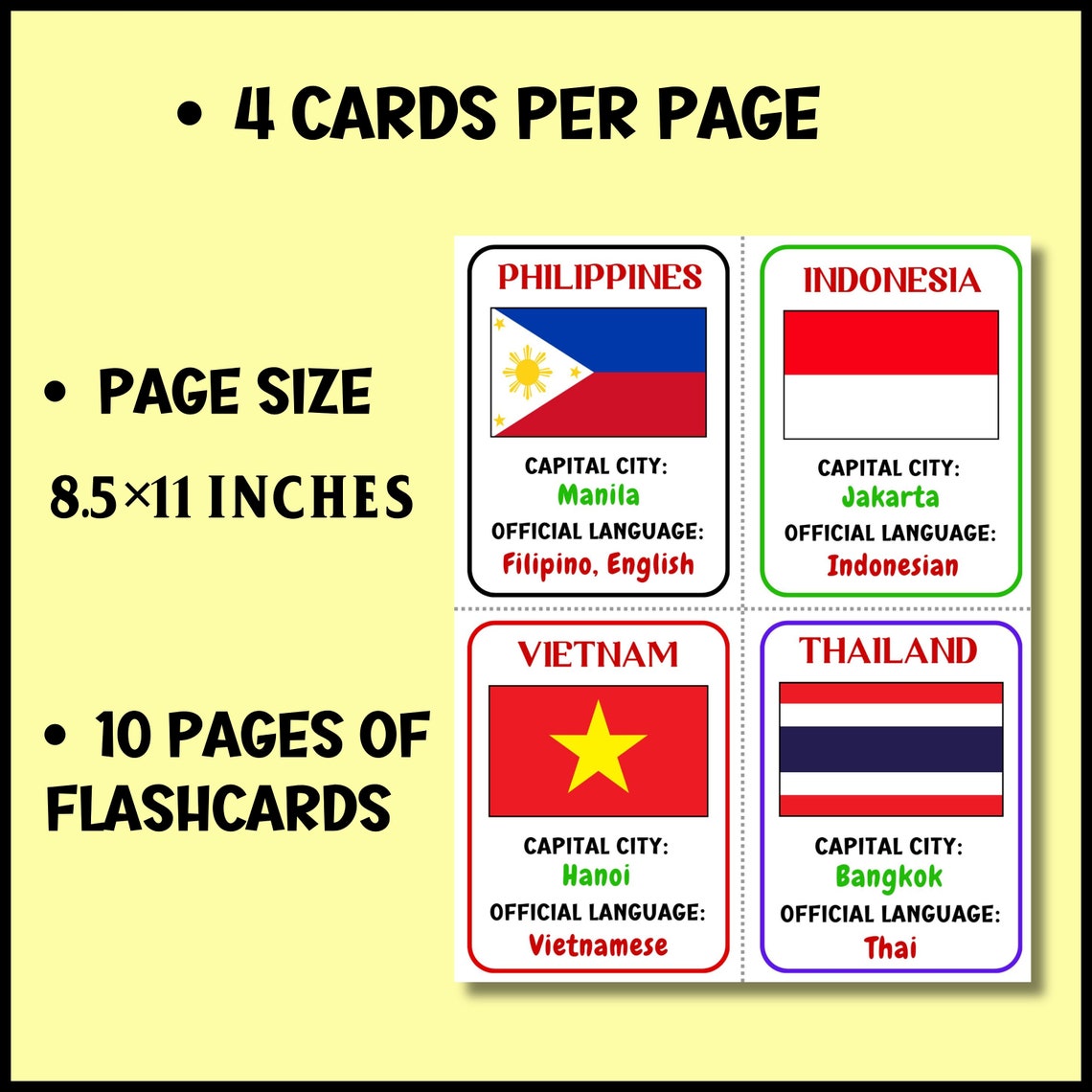 Printable Asian American & Pacific Islander Heritage Month Countries ...