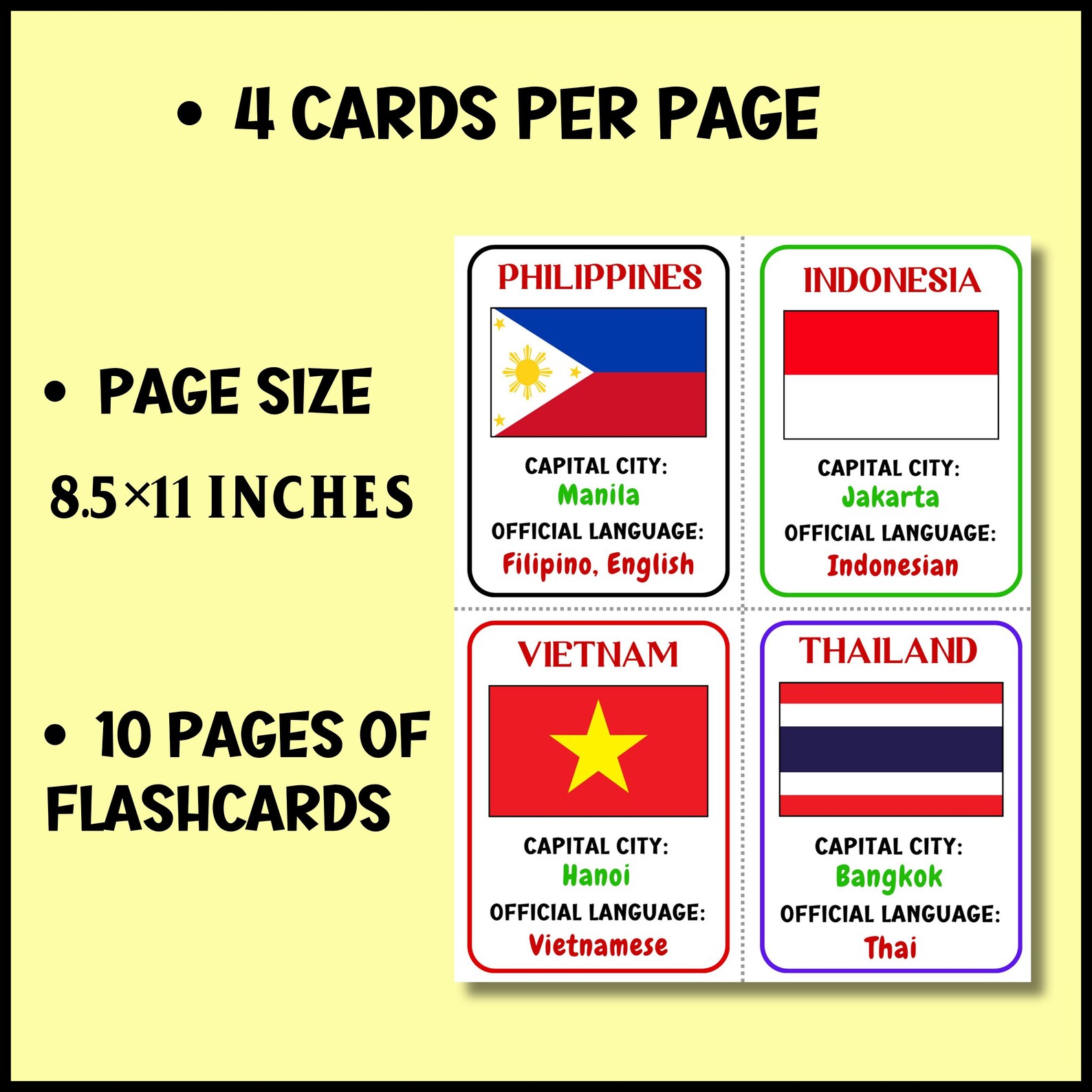 Printable Asian American & Pacific Islander Heritage Month Countries ...