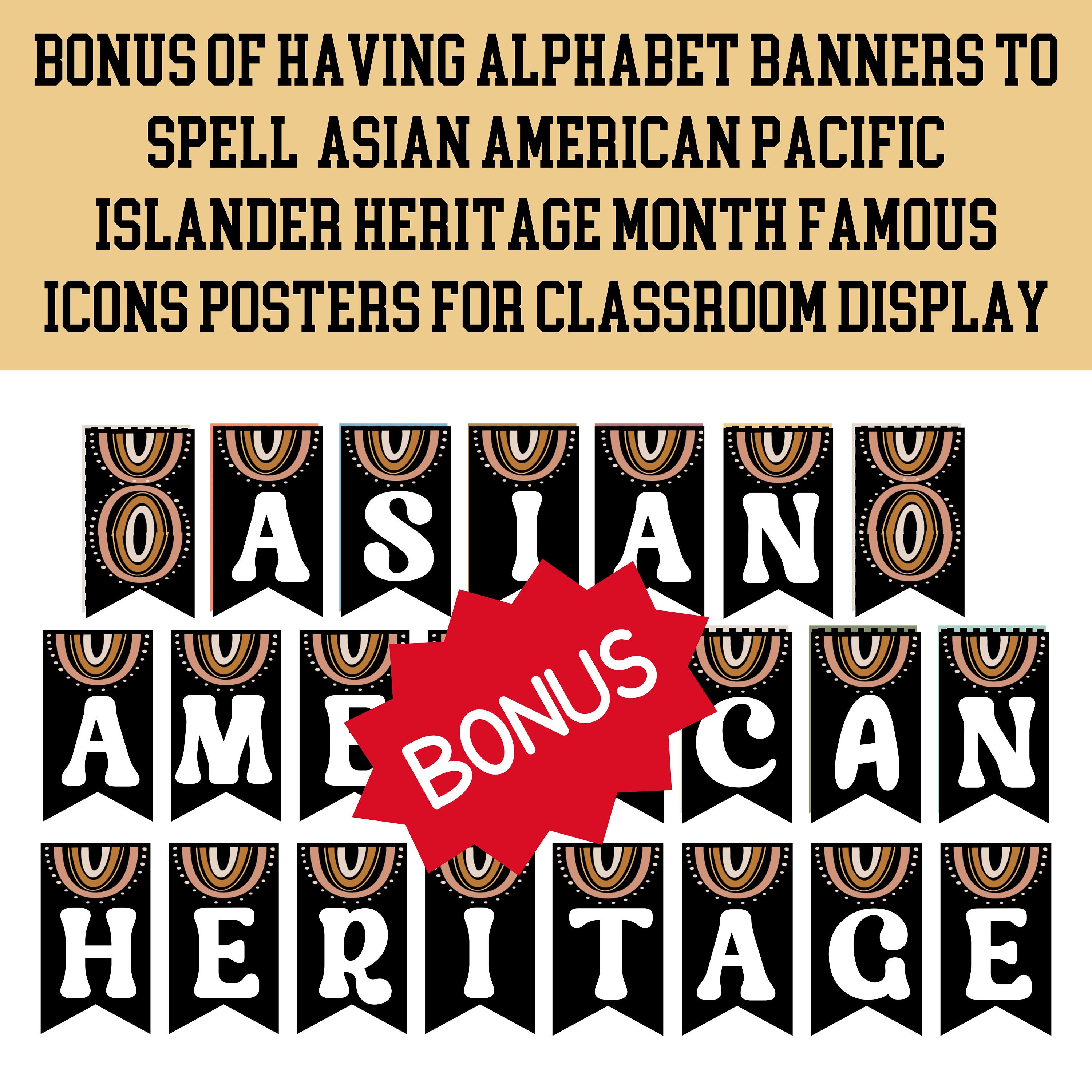 AAPI Heritage Month Printable Biography Posters Inspiring Leaders for ...