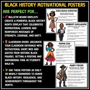 Black History Month Bulletin Board - Interactive Biography Posters - 9 ...