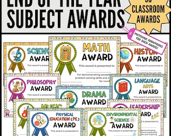 End-of-year Funny Student Awards | Student Achievement Certificates for ...