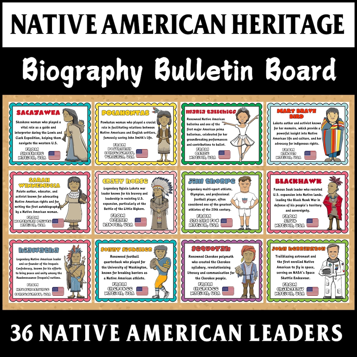 Native American Heritage Month Bulletin Board Interactive Set-native ...