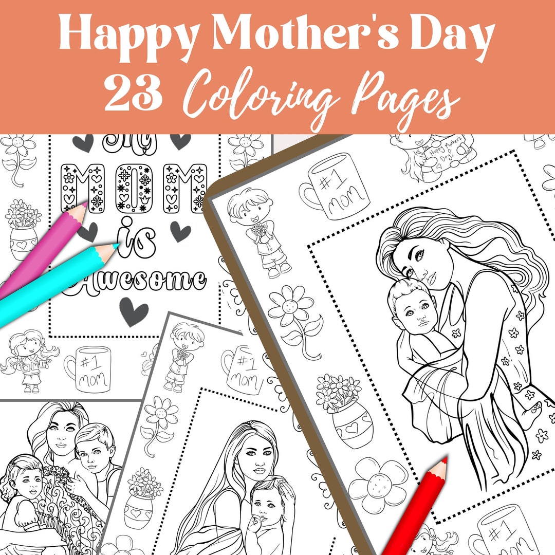 Printable Mother's Day Coloring Pagesmother's Day Giftholiday Coloring ...