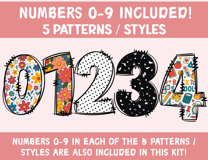 School Bulletin Board Alphabet Letters &numbers –doodle Alphabet Bundle ...