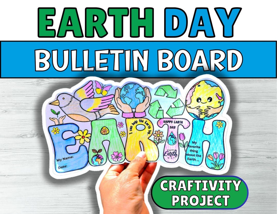 Earth Day Bulletin Board Craft | Earth Day Craftivity Project ...