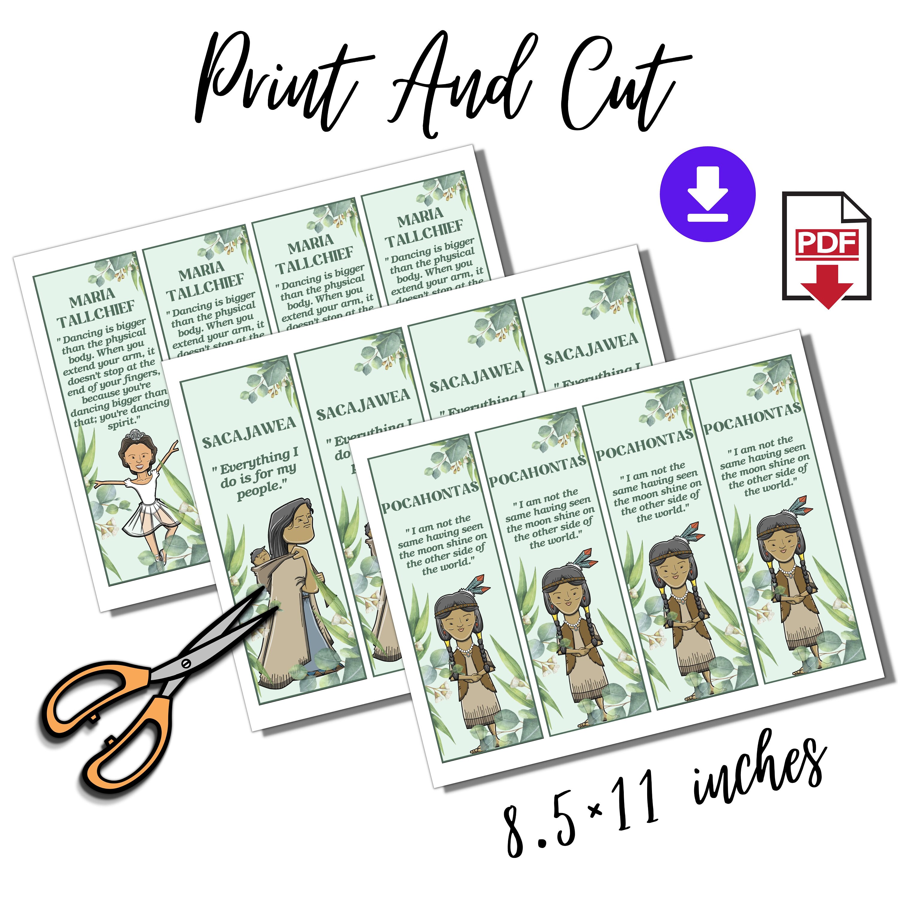 Native American Heritage Month Quotes Bookmarks - Native American ...