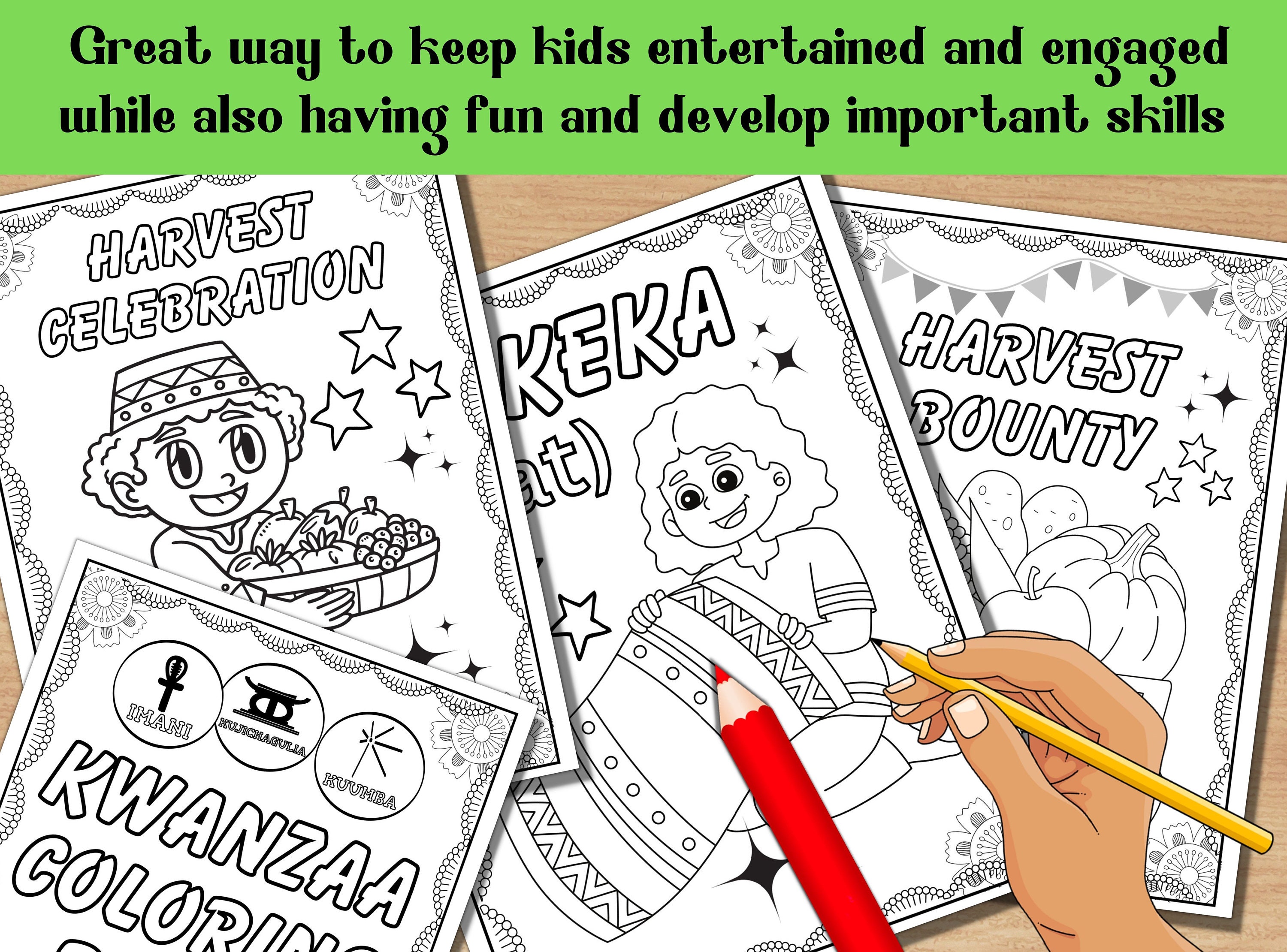 Fun Kwanzaa Coloring Pages - Kwanza Principles Coloring Sheets K-2 ...