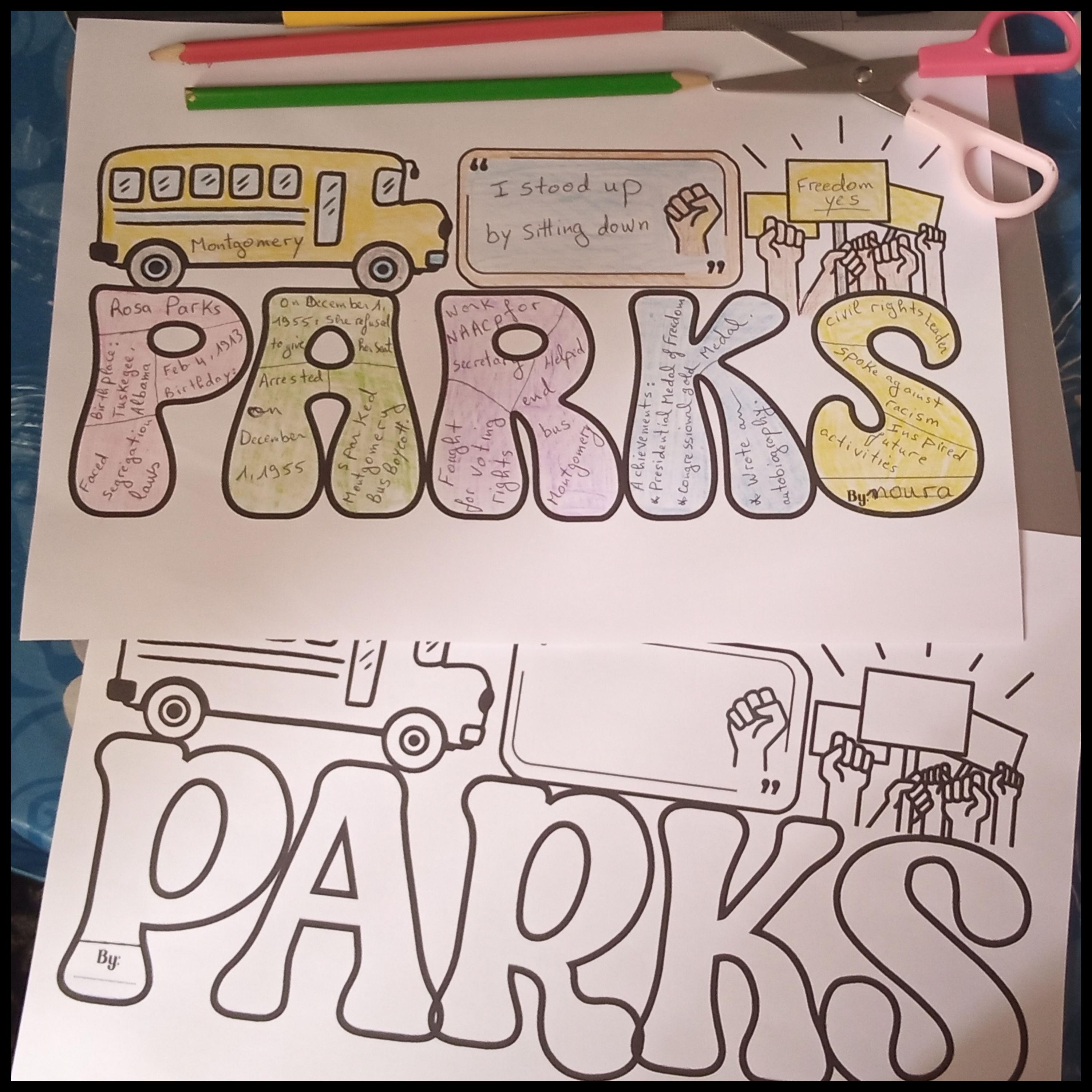 Rosa Parks Craftivity | Civil Rights Big Letters Activity | Read, Write ...