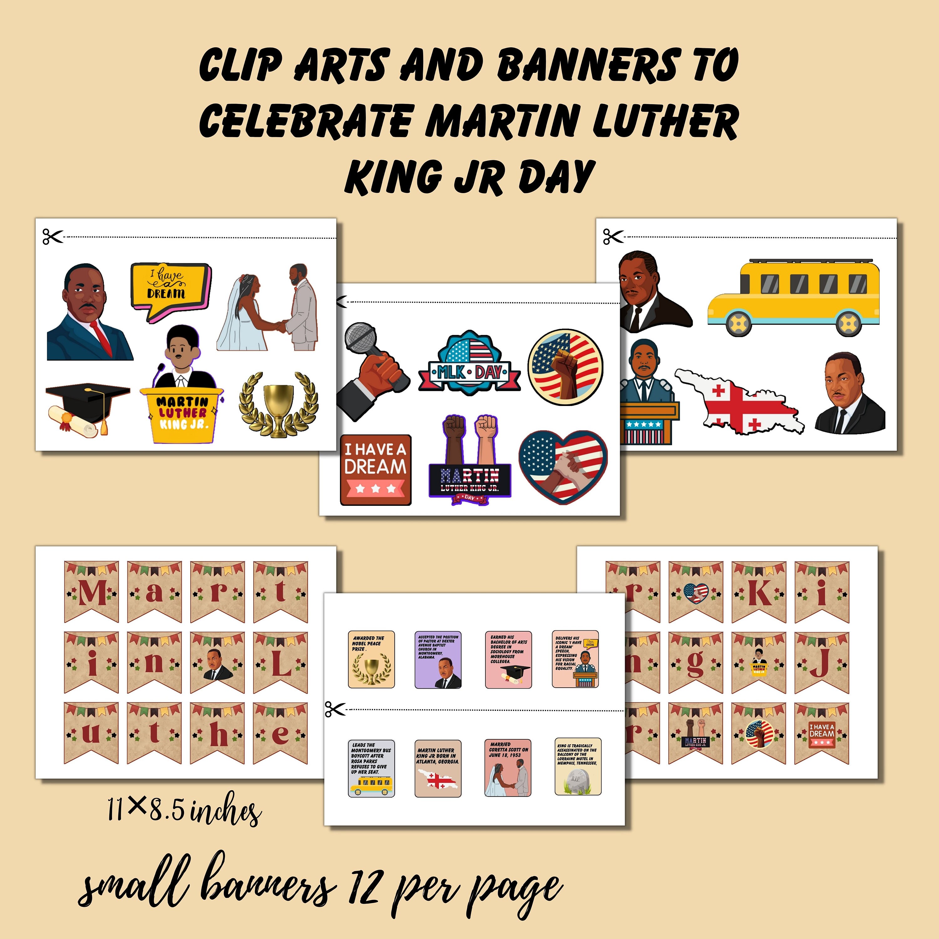 Martin Luther King JR Timeline Bulletin Board Kita Child's ...